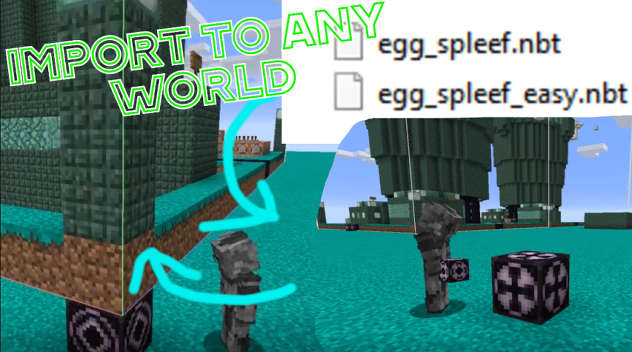 Turtle Egg Spleef for Minecraft 1.15.2 [Compact Mini Game] [Importable with Structure Blocks ...