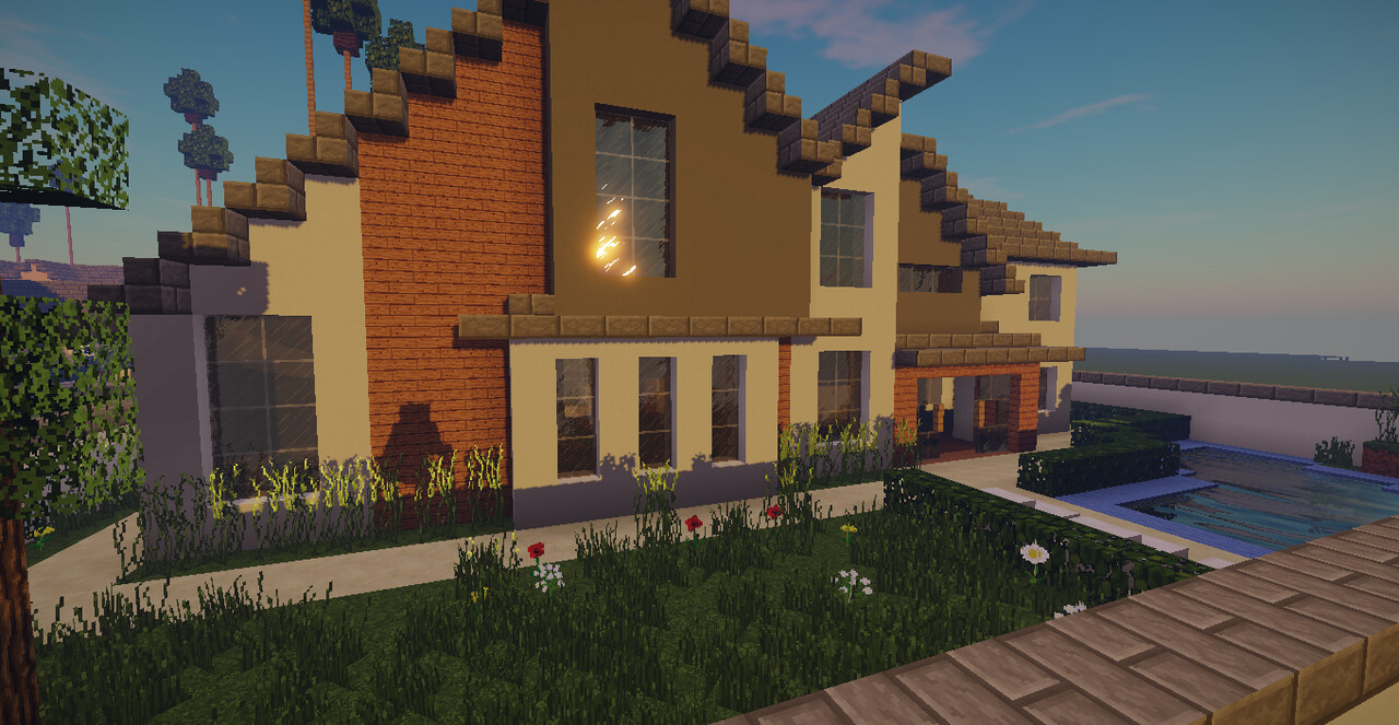 Modern House #35+ Schematics Minecraft Map