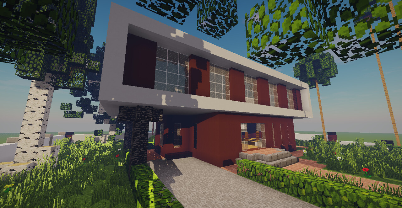 Modern House #14 + Schematics Minecraft Map