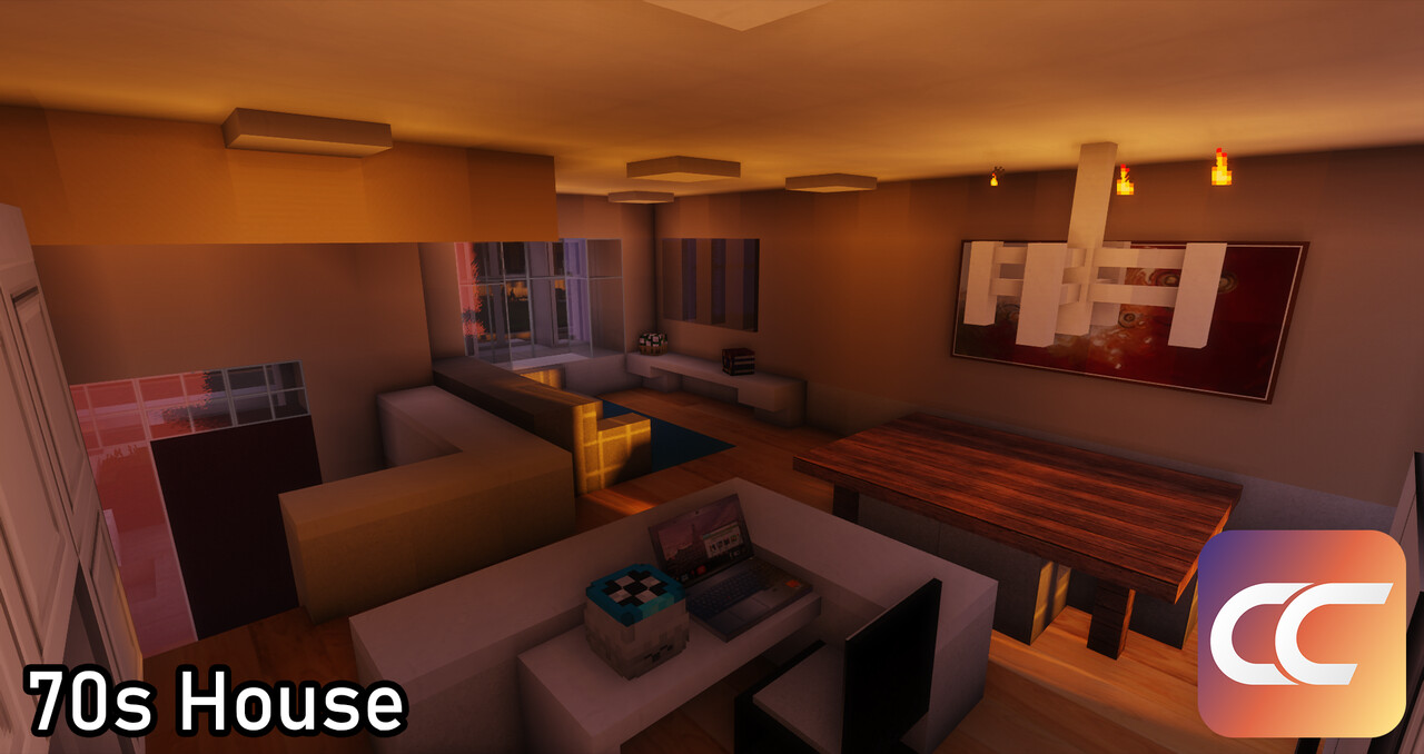 Realistic 70's Split Level Home Minecraft Map