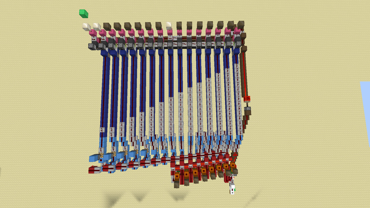 serial 8-bit multiplier (download, work in progress) Minecraft Map
