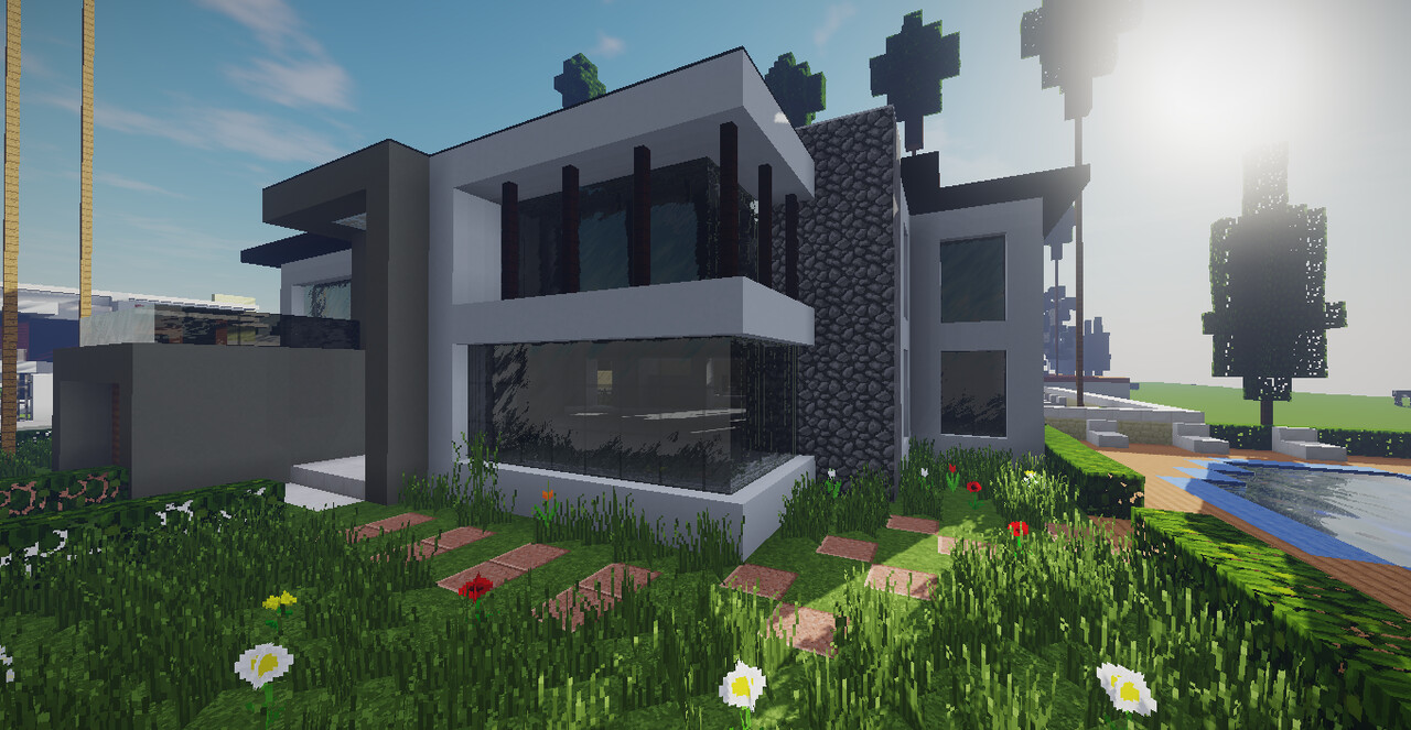 Modern House #19 + Schematics Minecraft Map