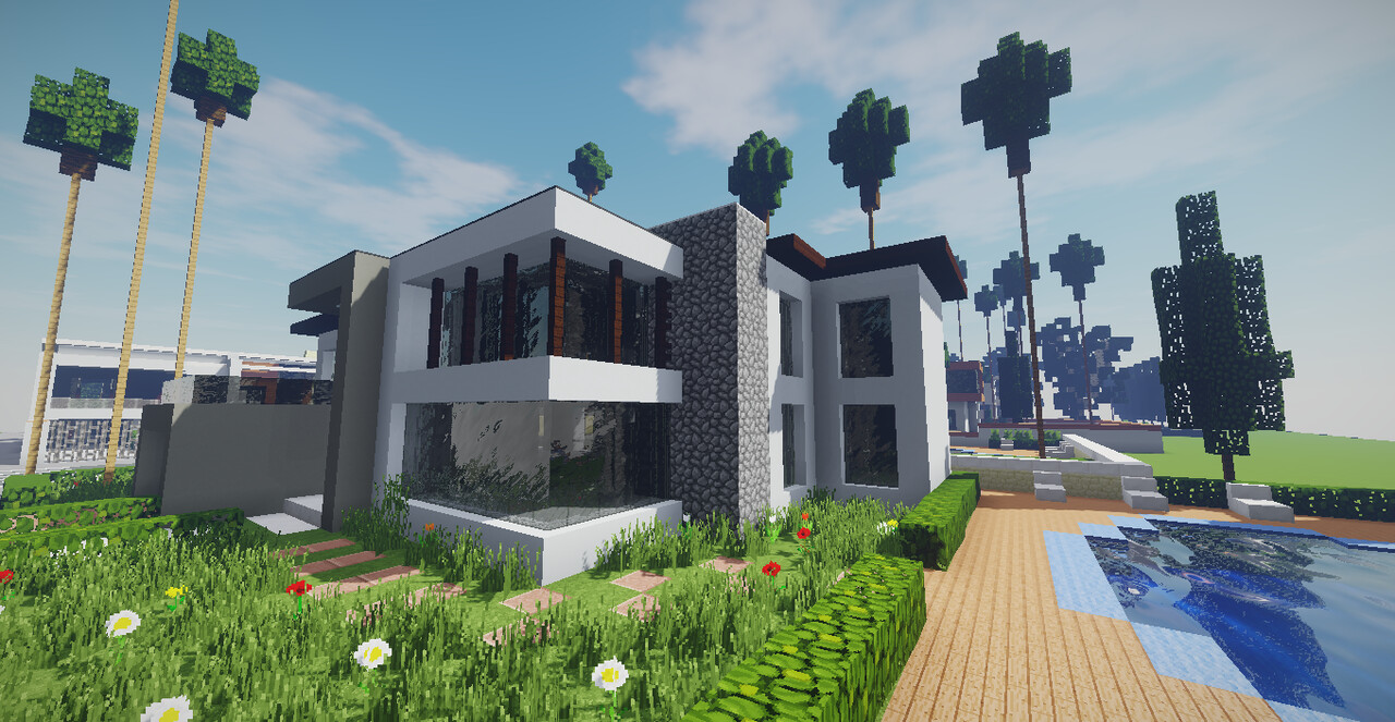 Modern House #19 + Schematics Minecraft Map