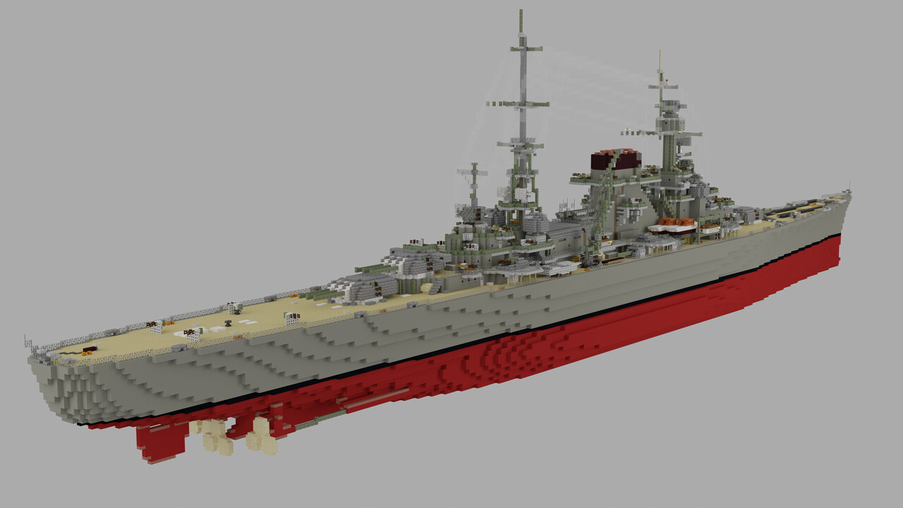 KMS Roon 1,5:1 Scale (Fictional German Heavy Cruiser) Minecraft Map
