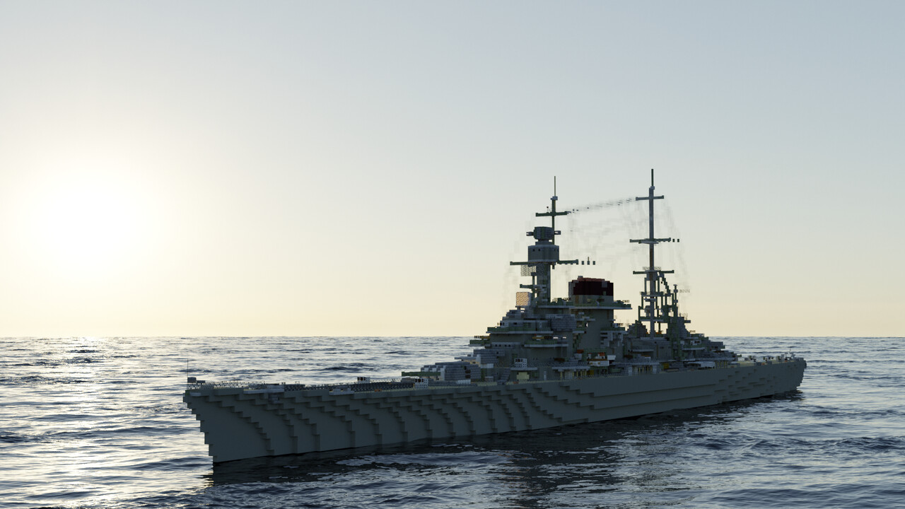 KMS Roon 1,5:1 Scale (Fictional German Heavy Cruiser) Minecraft Map
