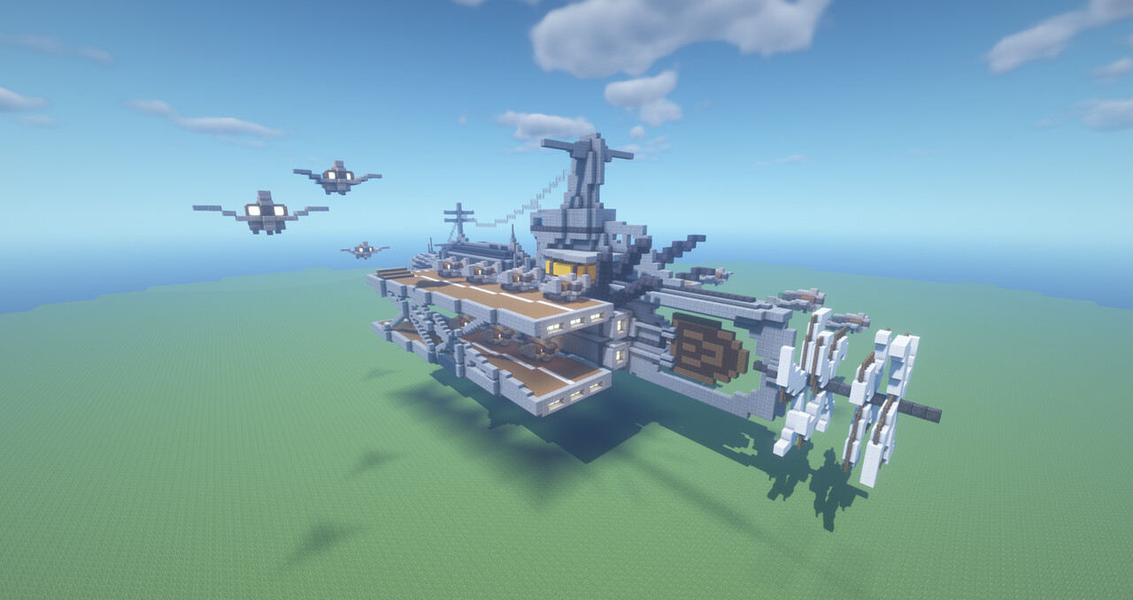 Steampunk Sabertooth-Class Carrier Minecraft Map
