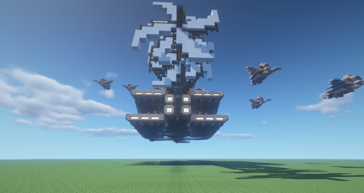 Steampunk Sabertooth-Class Carrier Minecraft Map