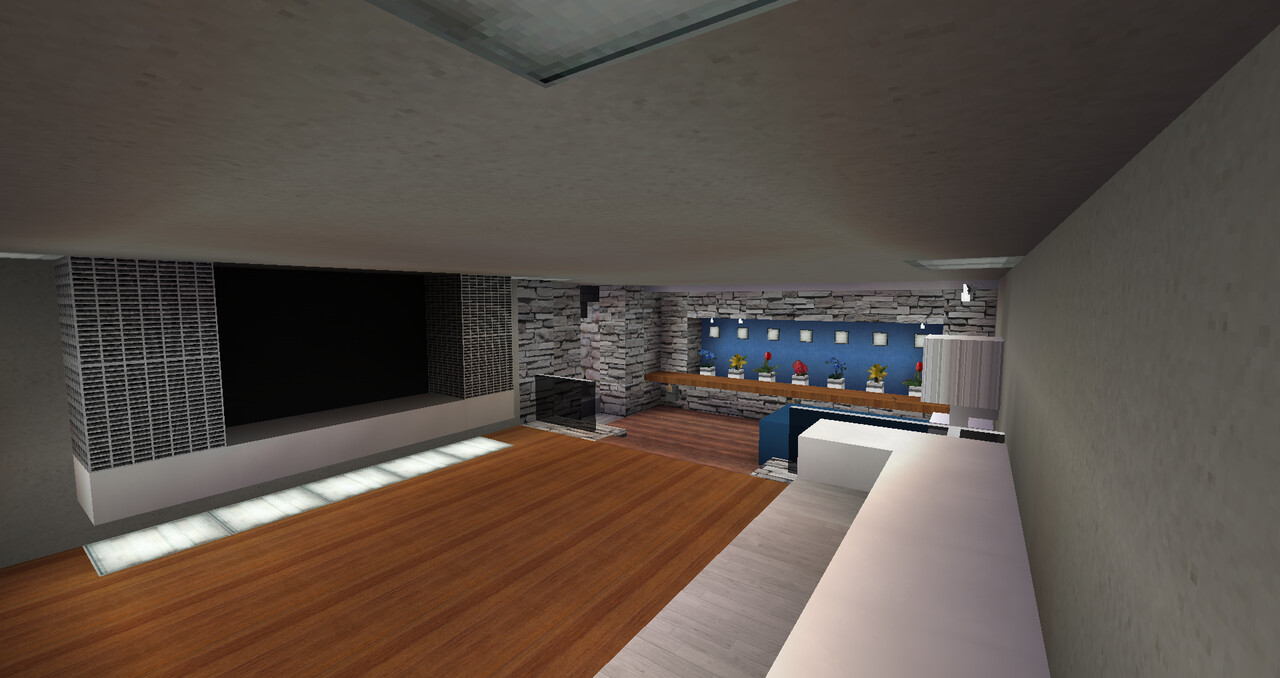 underground modern house Minecraft Map