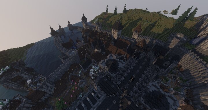 Late middle ages City + Castle, Lasion Minecraft Map