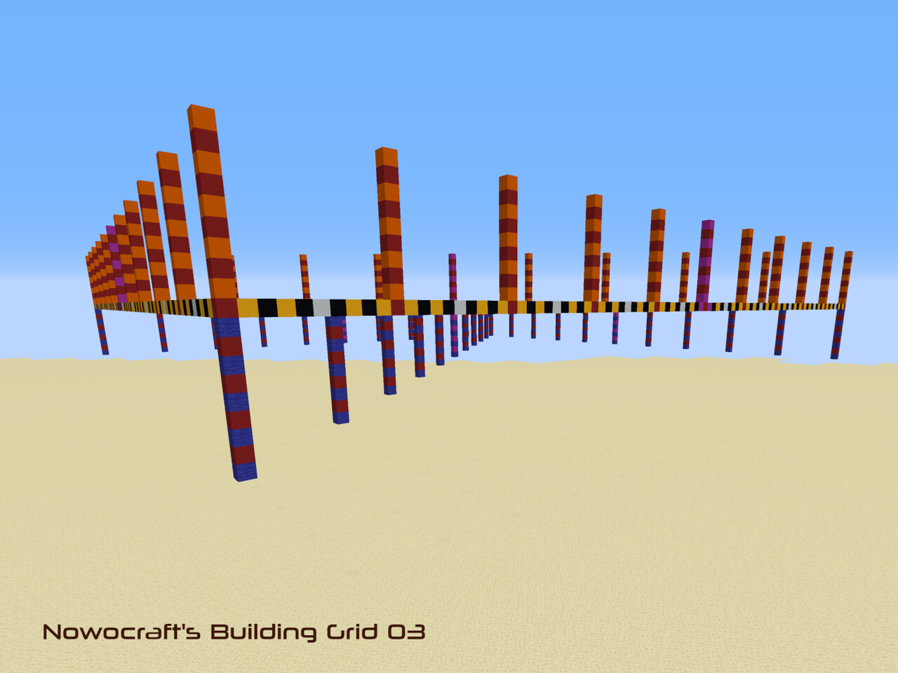 Measure grid to support building to scale Minecraft Map