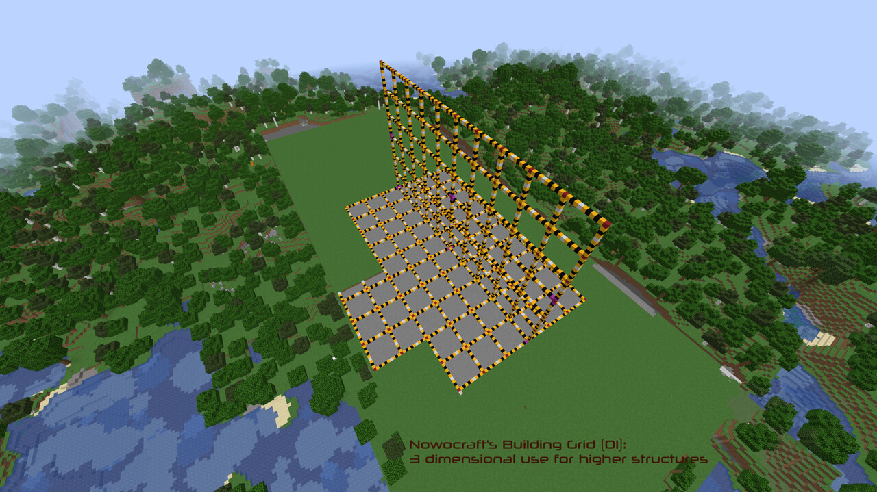 Measure grid to support building to scale Minecraft Map