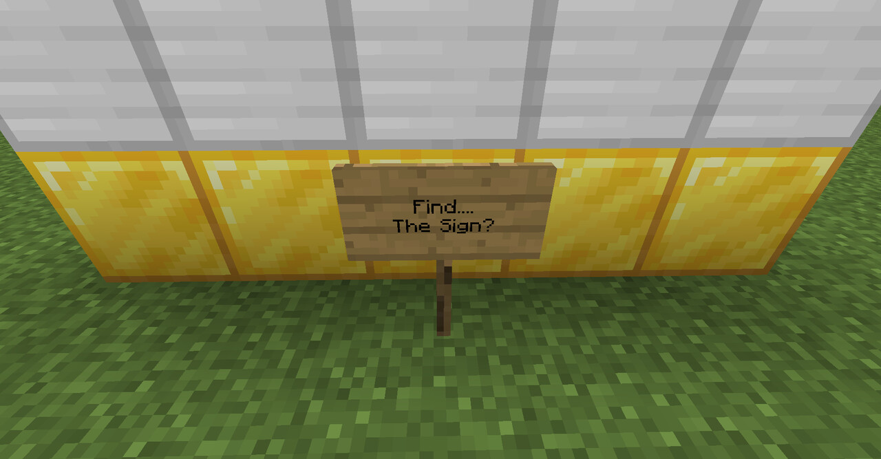 Find the...sign? Minecraft Map