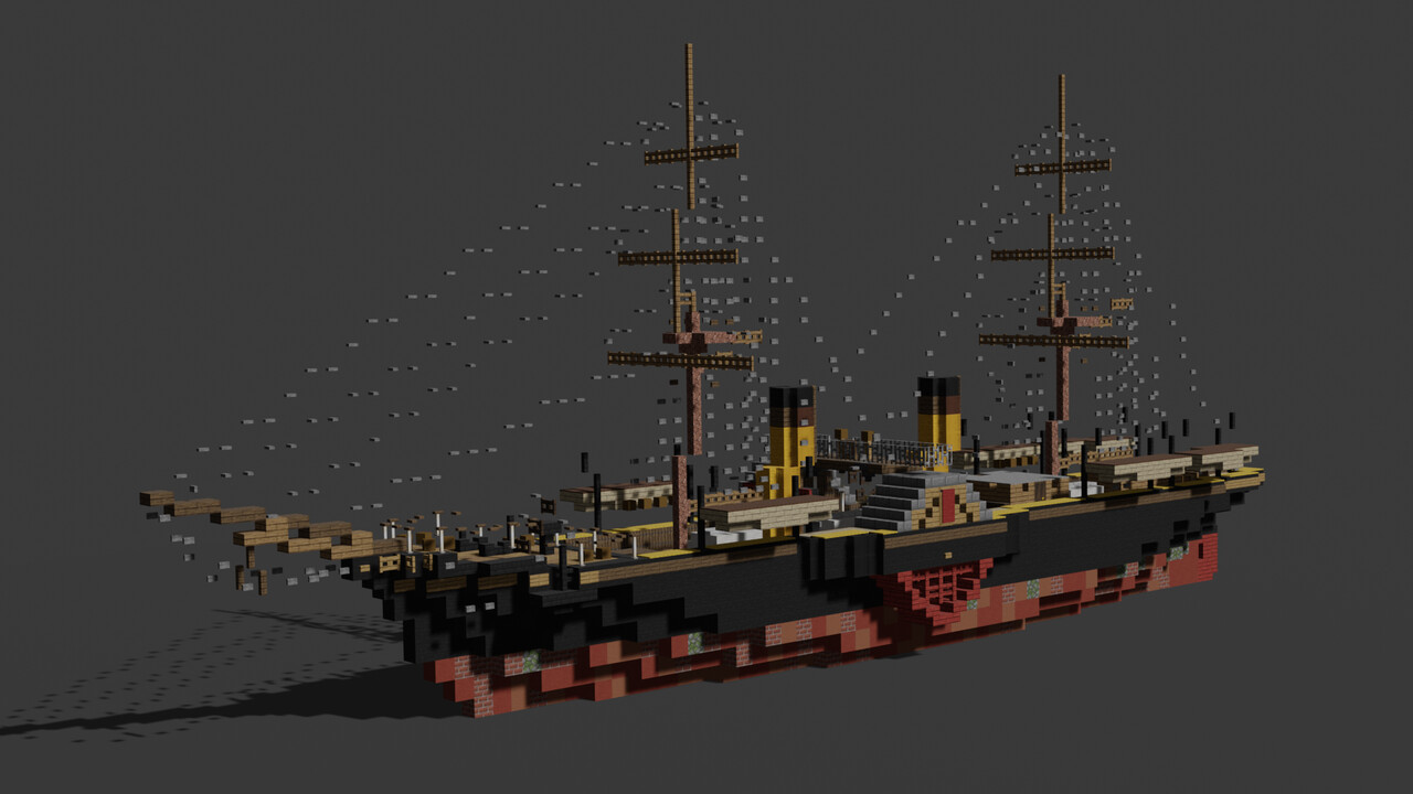 Russian Paddle Steamer Minecraft Map