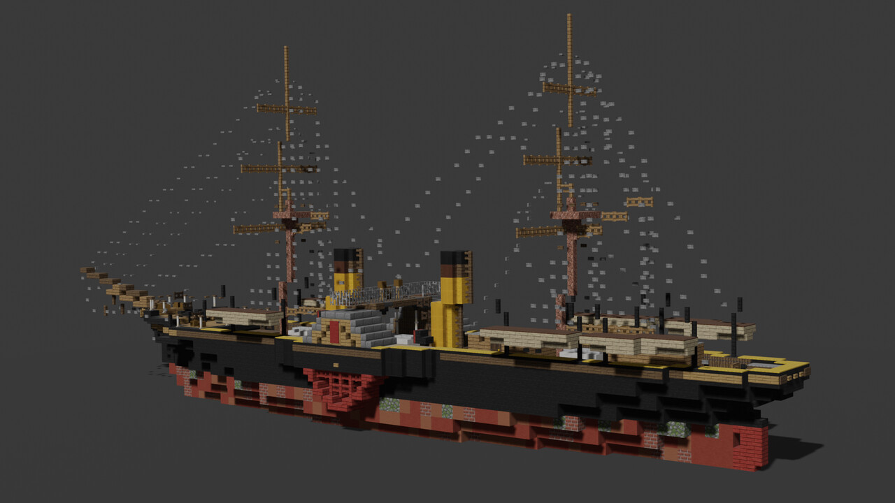 Russian Paddle Steamer Minecraft Map