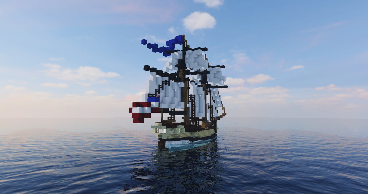 USS Blue Swallow | American Schooner (ShipSide) Minecraft Map