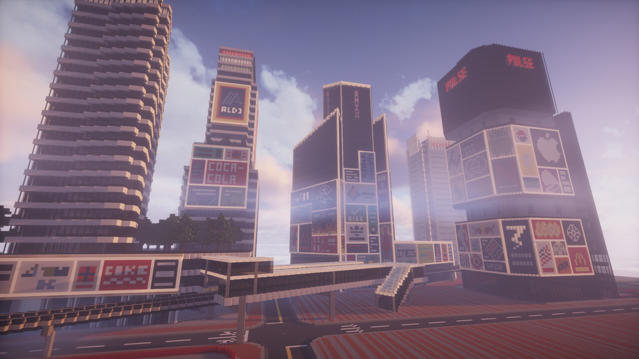 Neon Square | Crystal City | ABC Minecraft Map