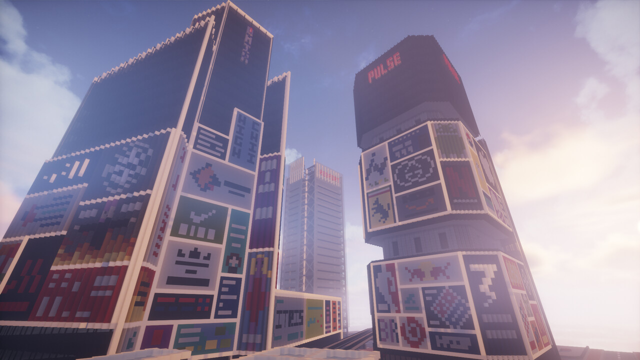 Neon Square | Crystal City | ABC Minecraft Map