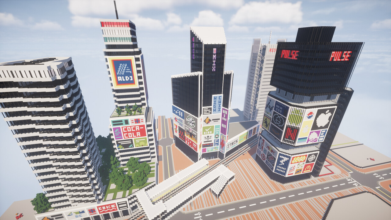 Neon Square | Crystal City | ABC Minecraft Map