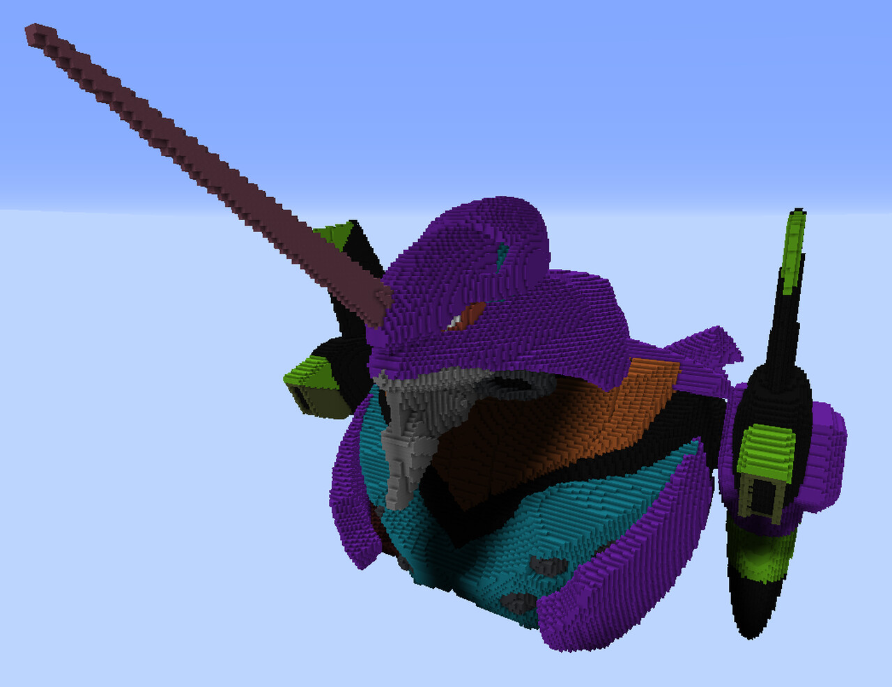 Evangelion Eva 01 head Minecraft Map