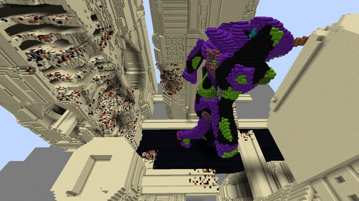 Evangelion Eva 01 head Minecraft Map
