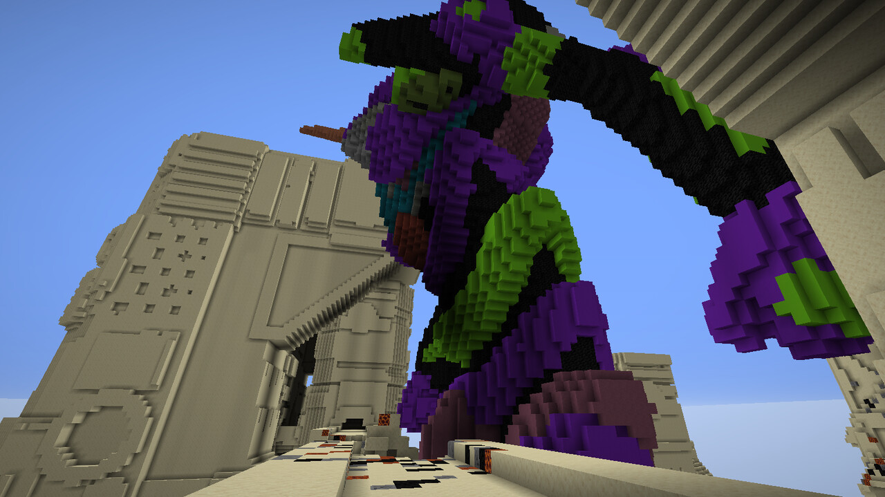 Evangelion Eva 01 head Minecraft Map