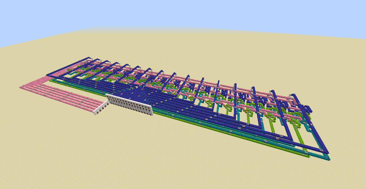 16-bit ALU in Minecraft Minecraft Map