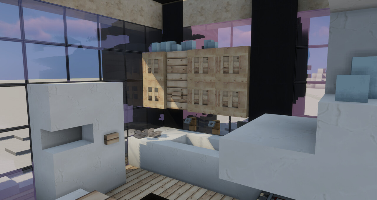 Bedrock Modern Condo: (Detailed Interior) - FlowsHD 1.14 (downloadable) Minecraft Map