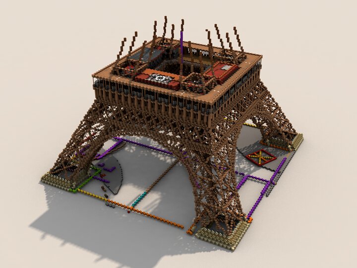 Eiffel Tower | Paris [1:1] for BTE Project Minecraft Map