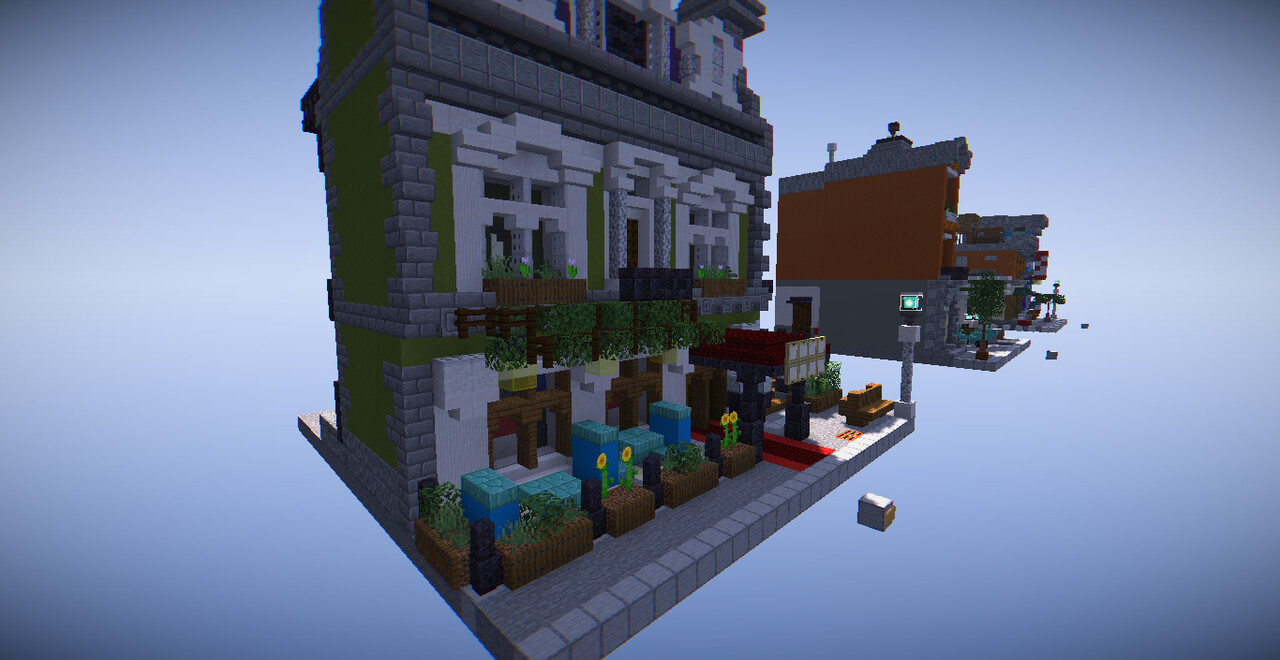 LEGO Modular "Parisian Restaurant" Recreation Minecraft Map