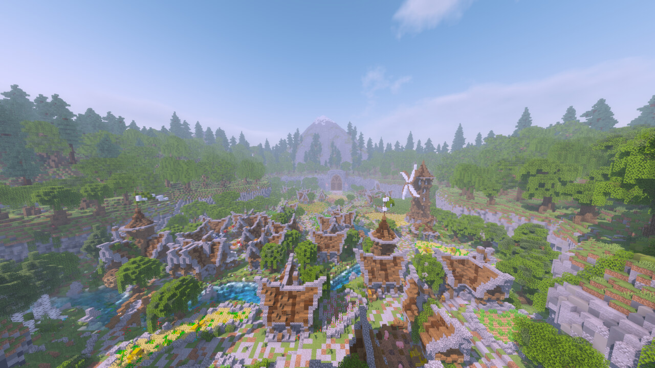 Medieval Village + Castle Minecraft Map