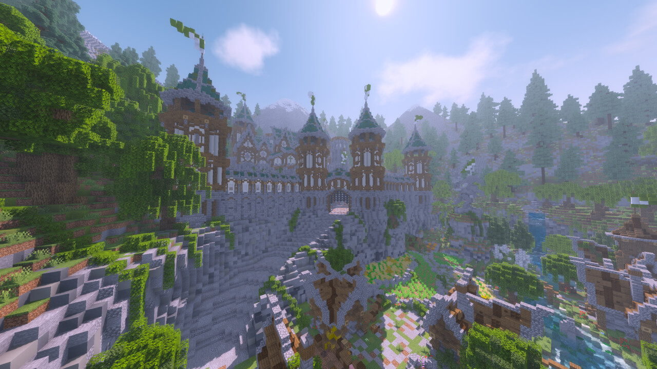 Medieval Village + Castle Minecraft Map