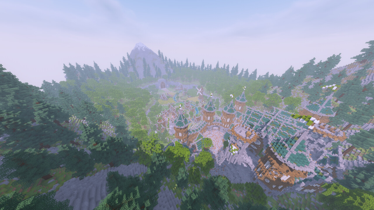 Medieval Village + Castle Minecraft Map