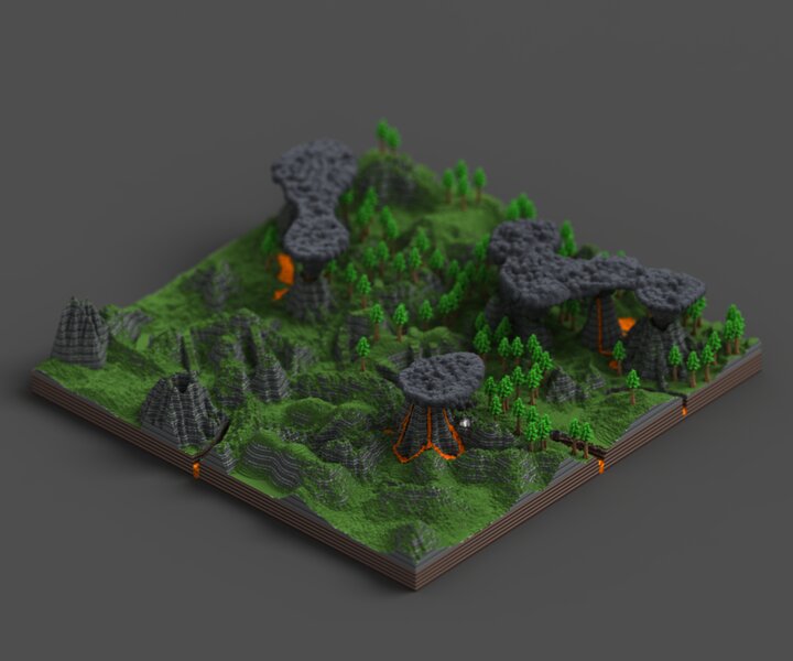 1000x1000 volcanic biome made without worldpainter Minecraft Map