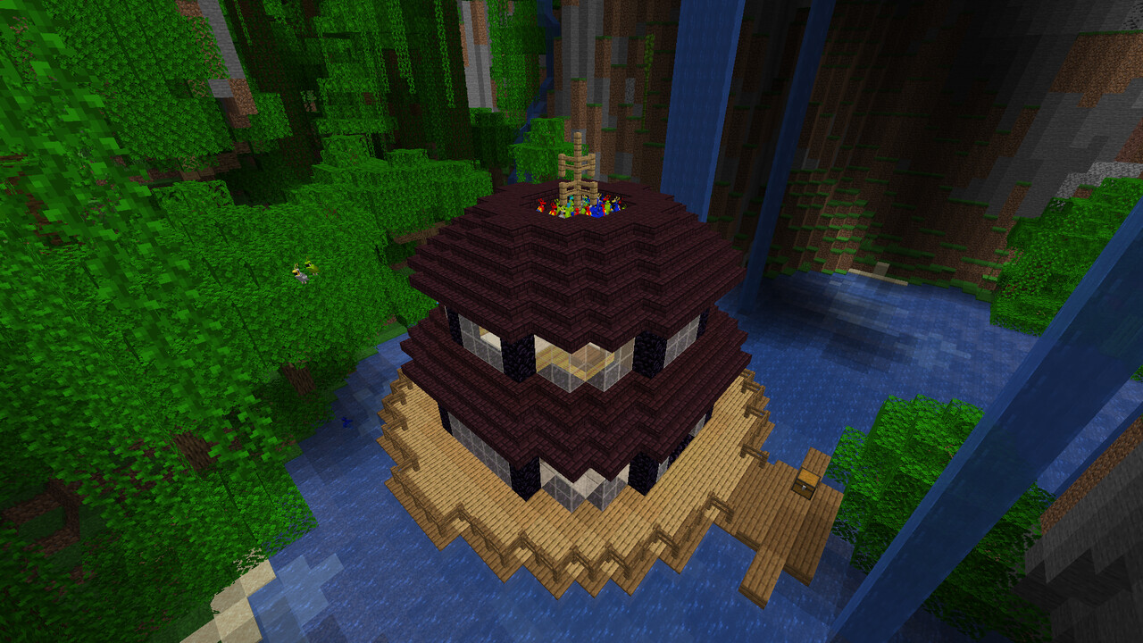 House by the Waterfalls Minecraft Map