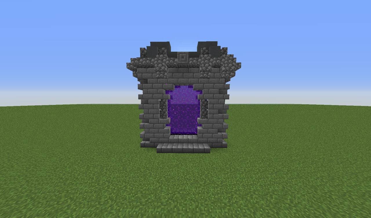 Few easy to build nether portals Minecraft Map