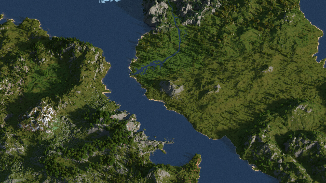 Two continents 4000x4000 [worldpainter] Minecraft Map