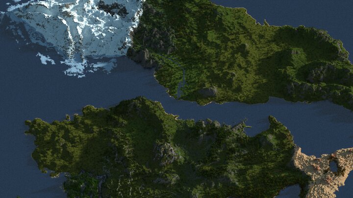 Two continents 4000x4000 [worldpainter] Minecraft Map