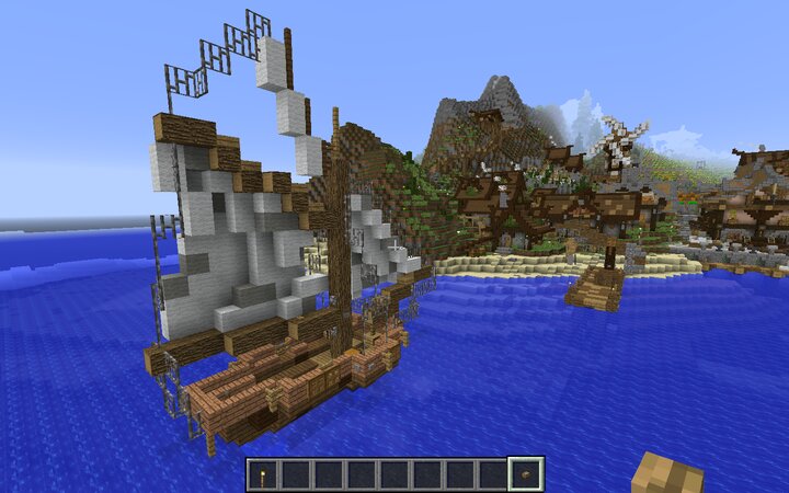 Medieval fishingboat. The perfect decoration for your harbour Minecraft Map