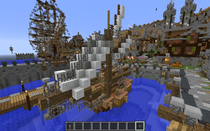 Medieval fishingboat. The perfect decoration for your harbour Minecraft Map