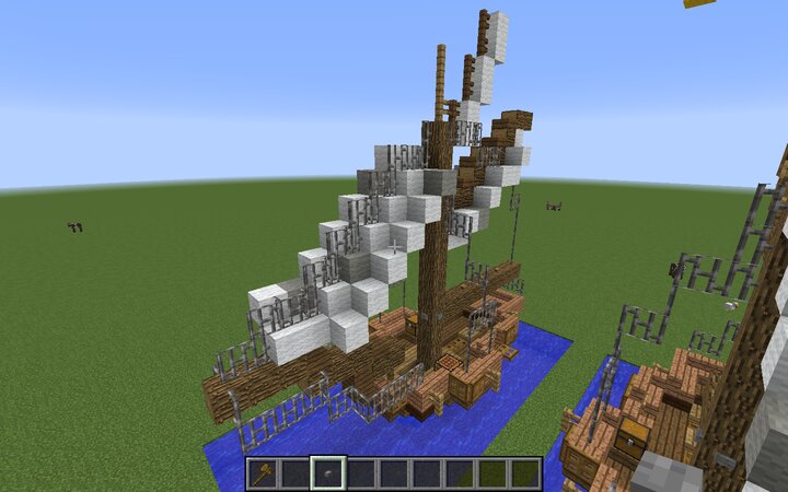 Medieval fishingboat. The perfect decoration for your harbour Minecraft Map