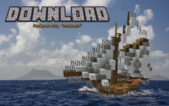 Medieval fishingboat. The perfect decoration for your harbour Minecraft Map