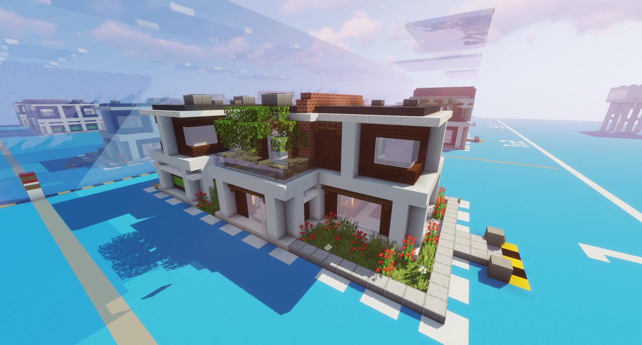 6 Modern Buildings Minecraft Map