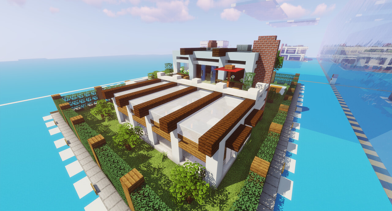 6 Modern Buildings Minecraft Map