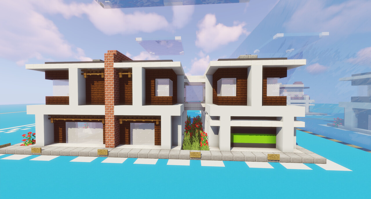 6 Modern Buildings Minecraft Map