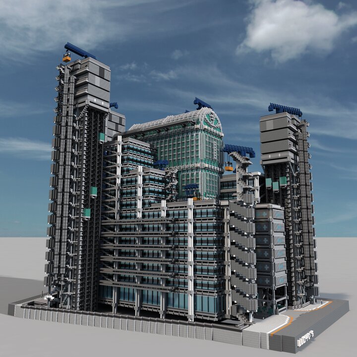 Hi - Tech (Lloyd's Building) Minecraft Map