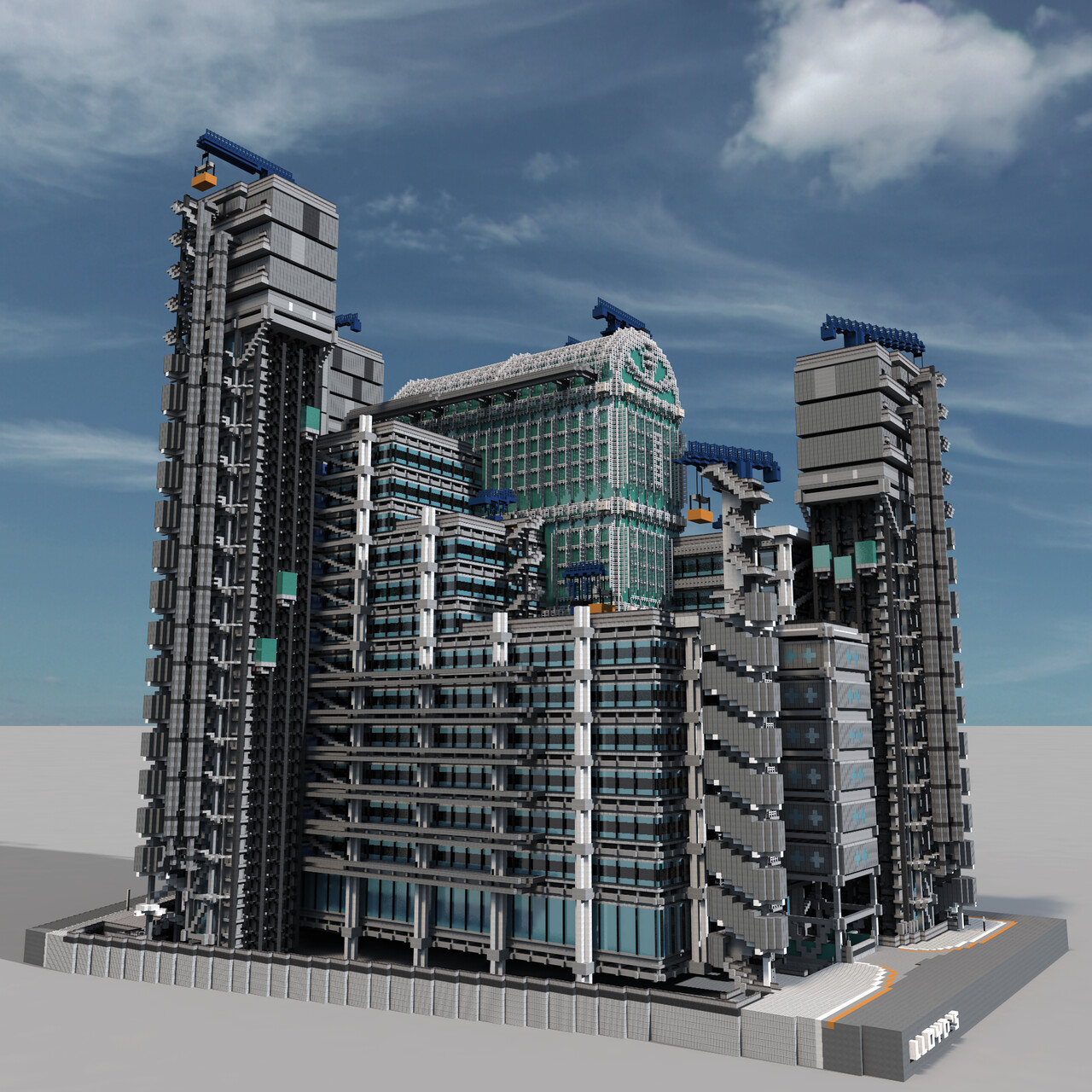 Hi - Tech (Lloyd's Building) Minecraft Map