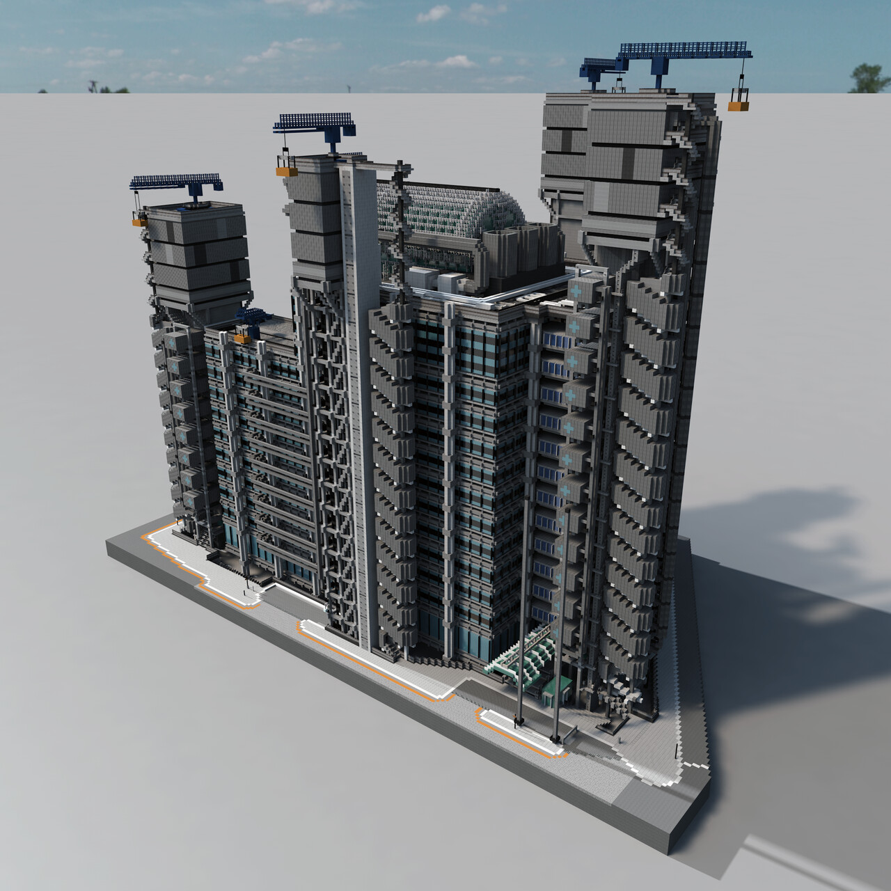 Hi - Tech (Lloyd's Building) Minecraft Map