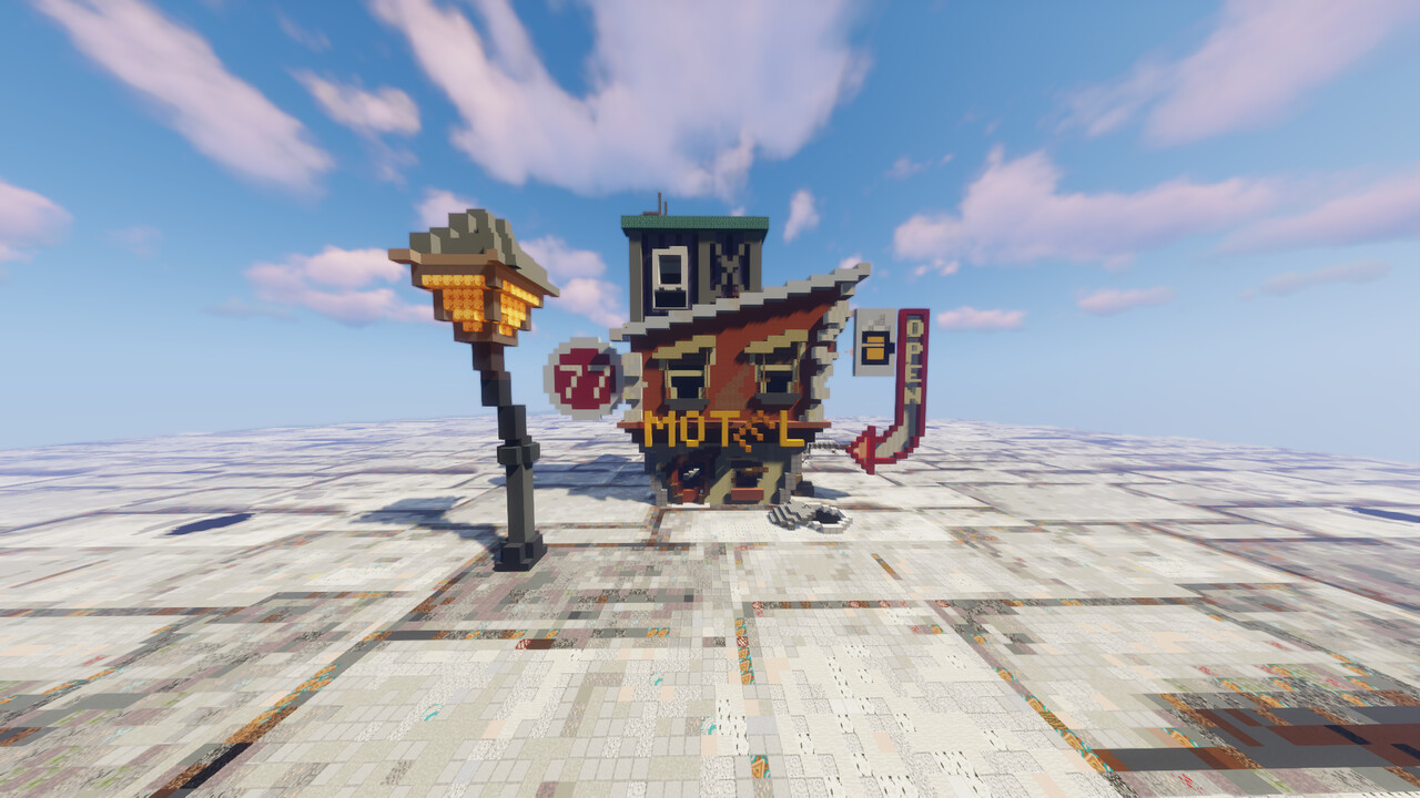 Towny Style Old Motel [Schematic Download] Minecraft Map