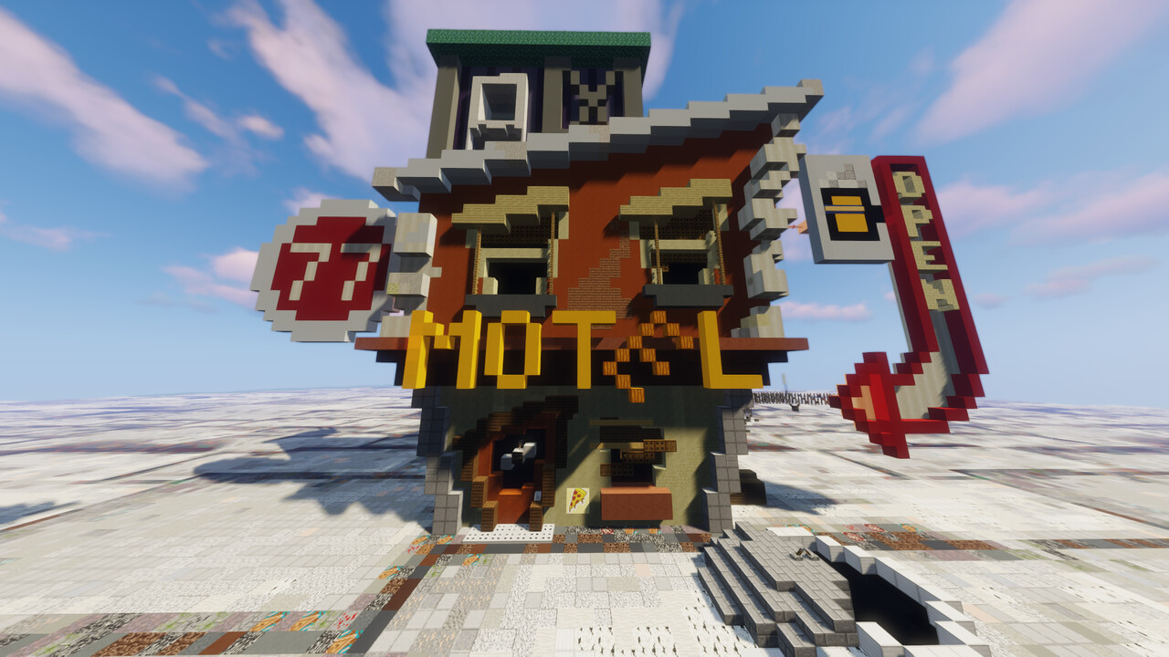 Towny Style Old Motel [Schematic Download] Minecraft Map