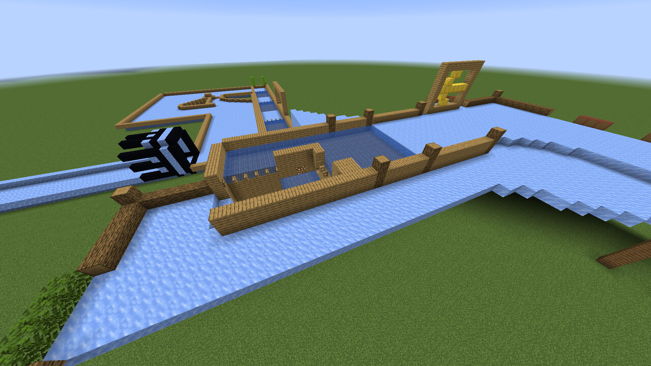 Boat racing map I made on ps3 Minecraft Map